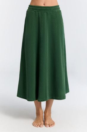 Leela Cotton Damen vegan Rock Kord Tannennadel Gr&uuml;n