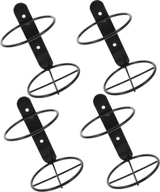 OSALADI 4 St&uuml;ck Wandmontiertes Weinregal aus Formstabilem Metall Einzelner Weinflaschenhalter In Schwarz f&uuml;r Hausbar und K&uuml;che