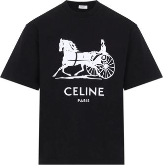 Celine Relaxed T-Shirt - - Tops - Herren - Schwarzk - XL