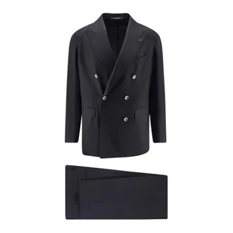 Tagliatore Homme, Costumes, Noir, Taille: S Double Breasted Suits