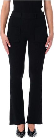 Courr&egrave;ges Femme, Pantalons, Noir, Taille: 38 FR Pantalon Maille C&ocirc;tel&eacute;e &agrave; 2 Poches