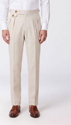 Brunello Cucinelli Slim-Fit Chino-Hose mit Bundfalten aus Baumwolle