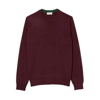 Lacoste Merino-Wollpullover mit Rundhalsausschnitt - - Knitwear - Herren - Rot - XL