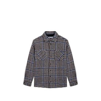 Maison Labiche Chemise droit col classique motif pied-de-poule