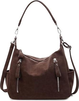 Generic Sac fourre-tout en polyur&eacute;thane givr&eacute; pour femme avec plusieurs fermetures &eacute;clair et poign&eacute;e sur le dessus, grande capacit&eacute; pour voyage, shopping, usa