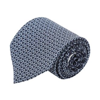 Ferragamo Gancini Seidenkrawatte - - Accessories - Herren - Blau - ONE SIZE