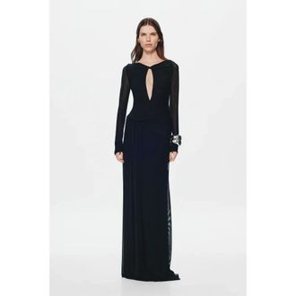 Misha Collection Femme, Robes, Noir, Taille: 40 FR Irina Maxi Mesh Dress