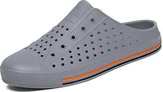 Saguaro Chaussons Homme Femme Pantoufles Et&eacute; Antid&eacute;rapantes Slipper Atmungsaktiv L&eacute;ger, Gris signal 36/37EU