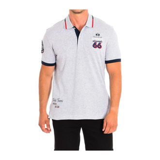 La Martina Kurz&auml;rmeliges Poloshirt - - Tops - Herren - Grau - S
