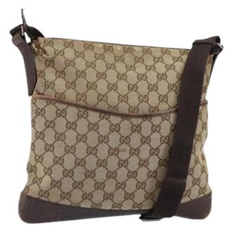Gucci Pre-owned Canvas Umh&auml;ngetasche - - Pre-owned - Damen - Beige - ONE SIZE