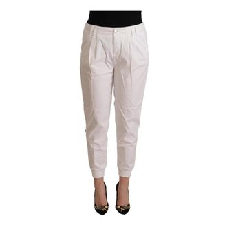 Met Wei&szlig;e Tapered Cropped Hose - - Trousers - Damen - Wei&szlig; - W30