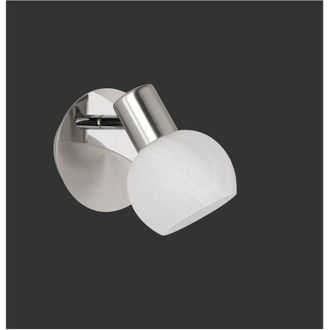 Trio Spot Plafonnier 1xE14 Antibes Nickel Et Verre Blanc Trio Lighting