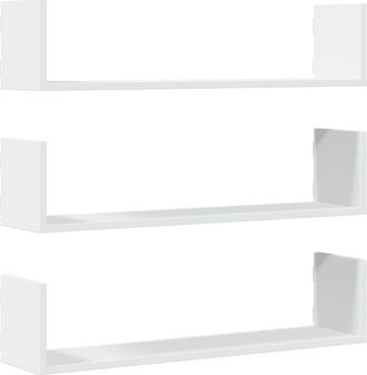 Generico Wenjingqi-853290 Wandregale, 2 St&uuml;ck, Holz, 80 x 18 x 18 cm, Wei&szlig;