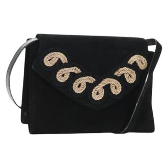 Ferragamo Pre-owned Wildleder Crossbody Bag - - Pre-owned - Damen - Schwarzk - ONE SIZE