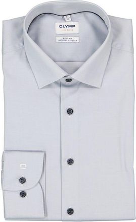 Olymp Herren Hemd grau Baumwolle