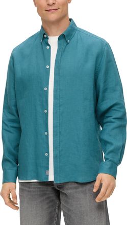 s.Oliver Leinenhemd mit Button-Down-Kragen