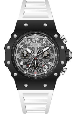 Invicta Racing 69675 Herrenuhr - Quarzwerk - Acryl mit silbernem Zifferblatt - 43 mm