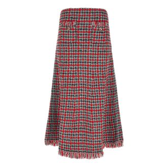 Self Portrait Frayed Knit Midi Rock - - Skirts - Damen - Mehrfarbig - S