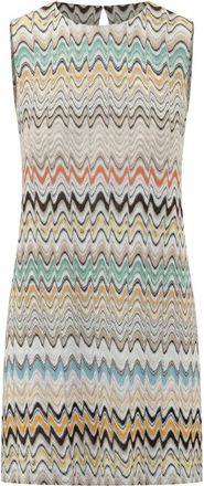 Missoni Femme, Robes, Multicolore, Taille: 40 FR Mini-robe Chevron sans manches en viscose
