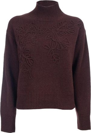 Ermanno Scervino Femme, Pulls, Brun, Taille: 40 FR Pull &agrave; col roul&eacute;