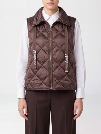 Max Mara Tregic Gesteppte und gef&uuml;tterte Nylonweste mit Stehkragen