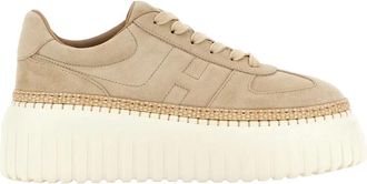 Hogan Femme, Chaussures, Brun, Taille: 36 1/2 EU H710 H-Stripes Basket
