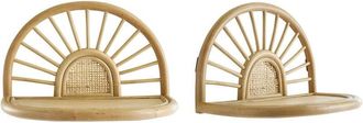 Miliboo &Eacute;tag&egrave;res murales en rotin naturel et cannage L40 cm (lot de 2) BOW
