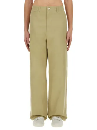 Burberry Cotton Trousers - Beige