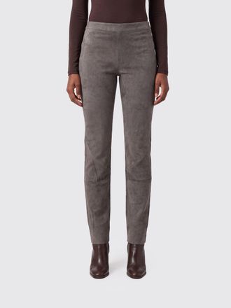Arma Mid-Rise Skinny-Hose aus Velours-Lammleder