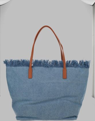 MC2 Saint Barth Womens Shoulder Bag City Denim Cotton Cow Leather