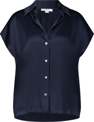 Vince Kurzarm-Bluse aus Seide