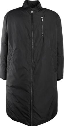Add Homme, Manteaux, Noir, Taille: M Bomber Long Oversize avec Rembourrage en Duvet