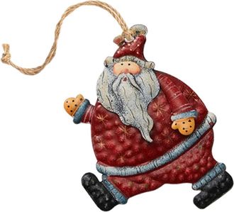 Cabilock 1Stk Eiserner Weihnachtsmann Ornamente Tür hängende weihnachtsverzierung weihnachtsdeko bürodeko dekoartikel Dekoration Weihnachtsanhänger zum Aufhäng