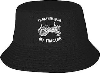 Generic Chapeau De Godet Tracteur Agricole Chapeaux De Soleil De Plage &Agrave; Large Bord Pliable Bonnet Soleil, pour De P&ecirc;che, La Randonn&eacute;e, Sports, 56-58cm