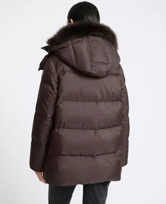 Yves Salomon Down Jacket - Brown