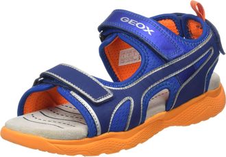 Geox J SPLUSH Boy Sandal, ROYAL/ORANGE, 30 EU Schmal