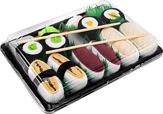 Rainbow Socks Lot de 5 paires de chaussettes &agrave; sushi Tamago Lasch Butterfisch - Pour homme et femme, multicolore, 41-46