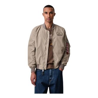 Alpha Industries Ma-1 TTC Light Slim Bomber Jacket - Homme - Vestes - Beige - Taille: L