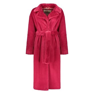 Herno Kunstpelz Reverskragen Mantel - - Coats - Damen - Rosa - S
