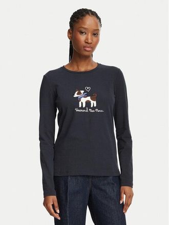 Max Mara Bluse Cestino 2625946042 Dunkelblau Regular Fit