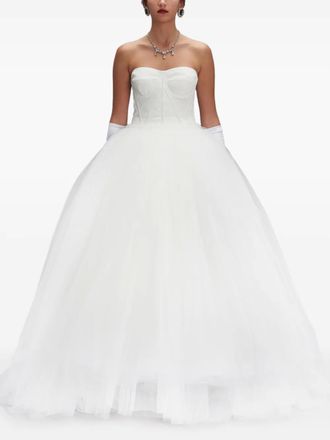 Dolce & Gabbana off-shoulder bridal dress - Wei&szlig;