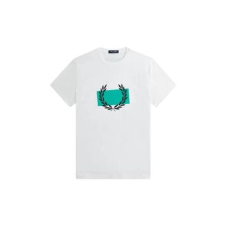 Fred Perry T-Shirt mit Lorbeerkranz-Print - - Tops - Herren - Wei&szlig; - M