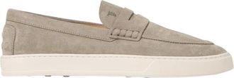 Tod's Homme, Chaussures, Beige, Taille: 40 EU Mocassins Penny en Daim
