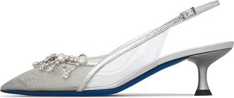 Loriblu Femme, Chaussures, Gris, Taille: 38 EU Jeweled Slingback
