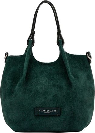 Gianni Chiarini Dua Suede Shoulder Bag - Green