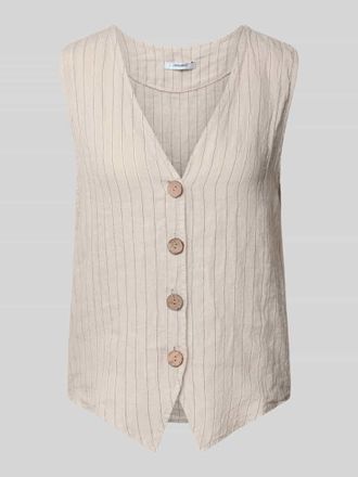 Zabaione Regular Fit Weste aus reinem Leinen