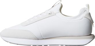 Calvin Klein Damen Runner Sneaker Retro Sock Nylon mit Logo, Weiß (Bright White/Chateau), 37