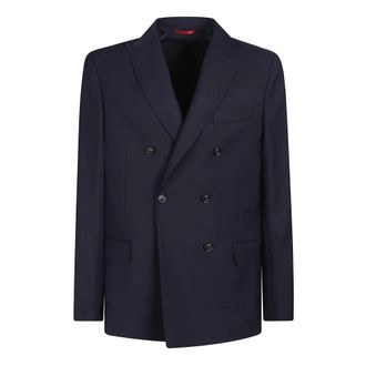 Fay Doppelreihige Jacke - - Jackets - Herren - Schwarzk - M