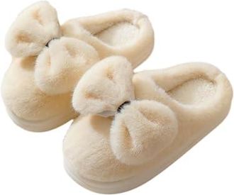 Generic Chaussons Hiver Femme Chaussons Femme 42 Pantoufles De Maison À Fond Plat En Peluche Pour Femmes Pantoufles Chaudes Décontractées À La En Peluche Pour