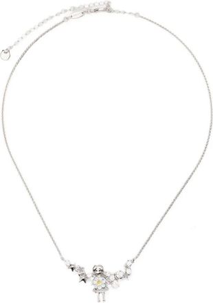 Yvmin Necklace Silver Mini Girl Flowers